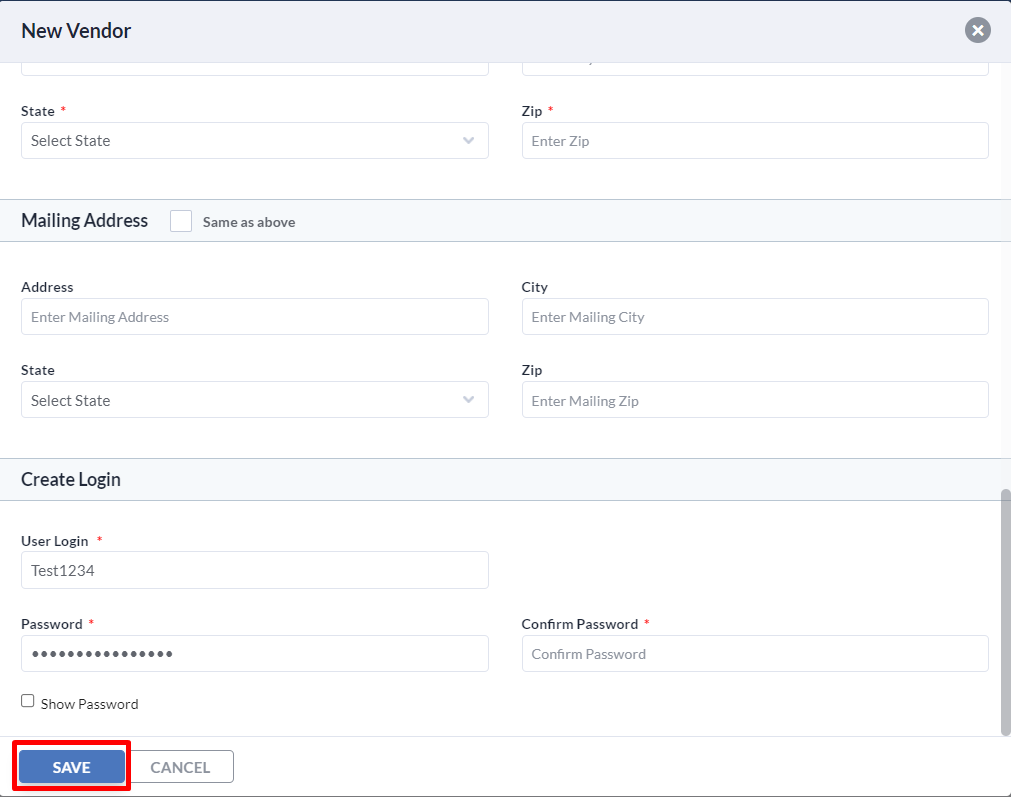 Setting up Vendors in the System – ValueLink Connect