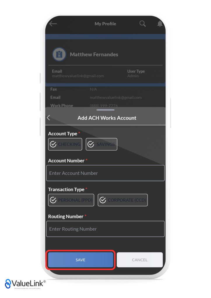 How to Add ACHWorks Account – ValueLink Connect
