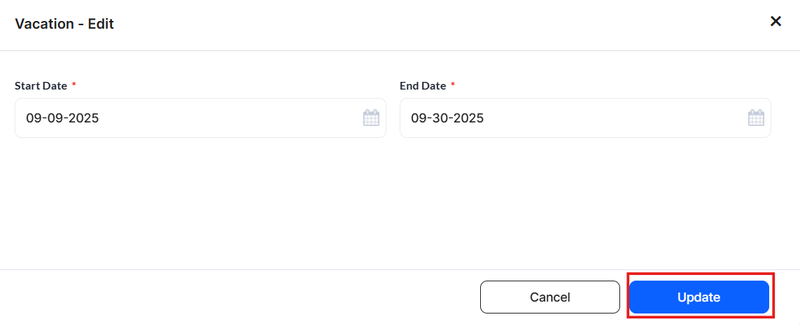 Setting up Vacation Schedule – ValueLink Connect