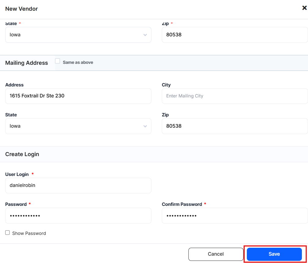Setting up Vendors in the System – ValueLink Connect