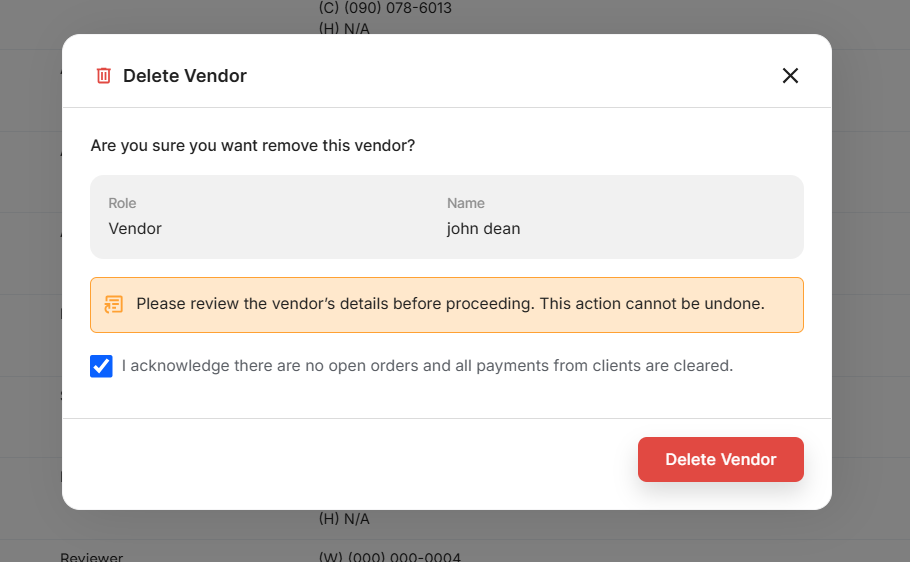 Deleting a Vendor from Your Company Account – ValueLink Connect