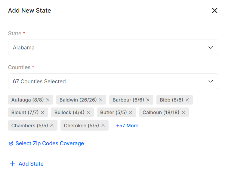 Add/Edit Coverage Area to your Vendor Profile – ValueLink Connect