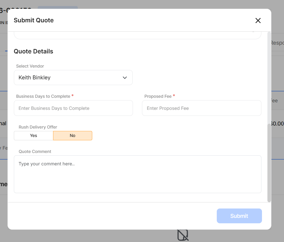 Managing Quote Requests – ValueLink Connect