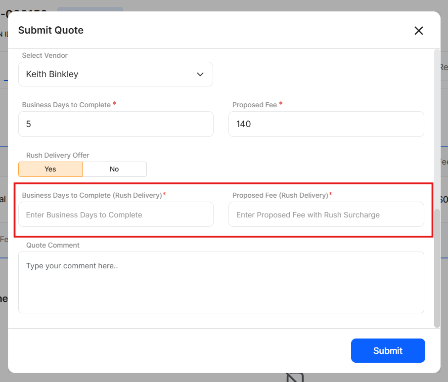 Managing Quote Requests – ValueLink Connect